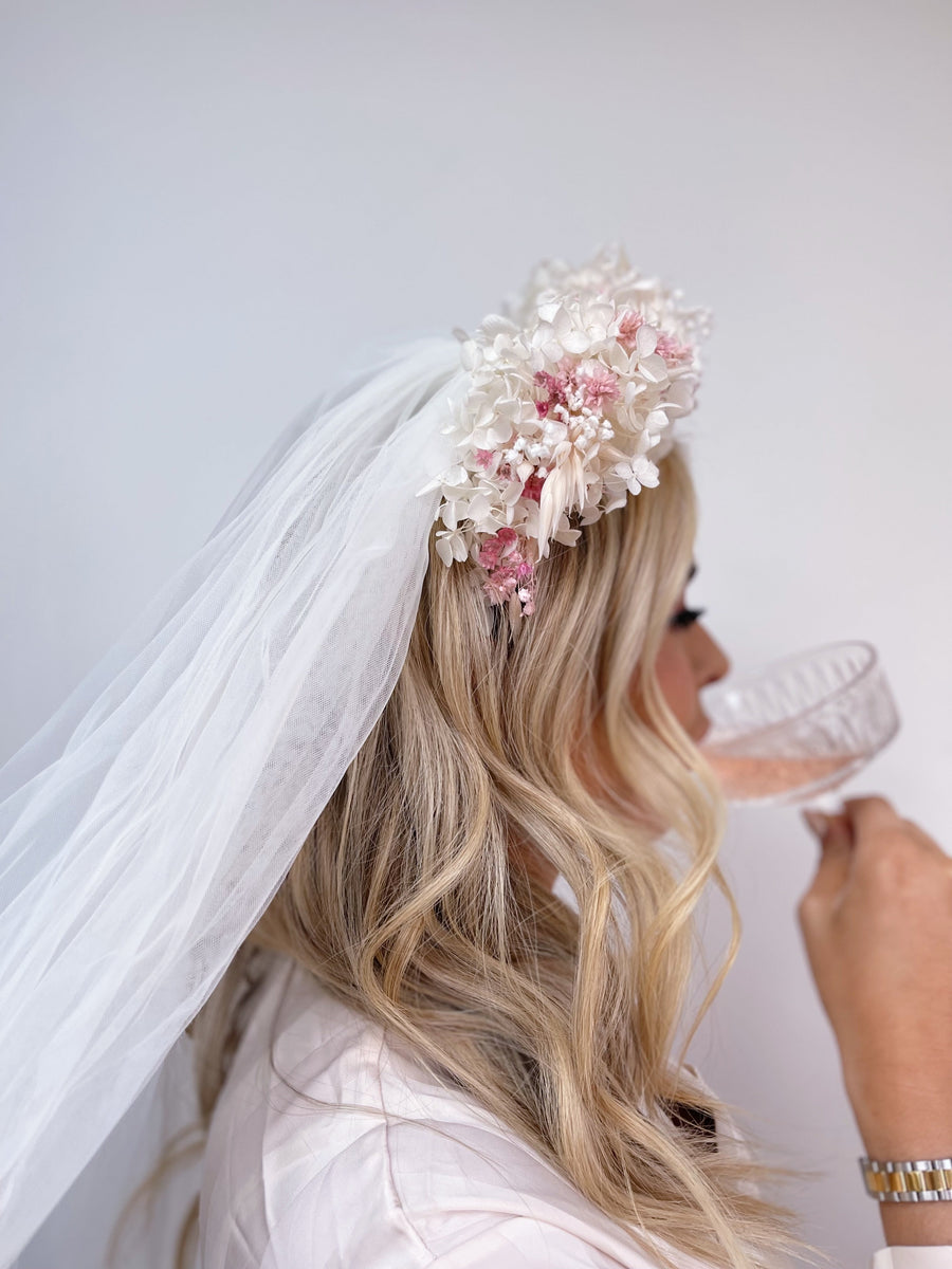 Dried Floral Crown - Pink – Stix & Stems